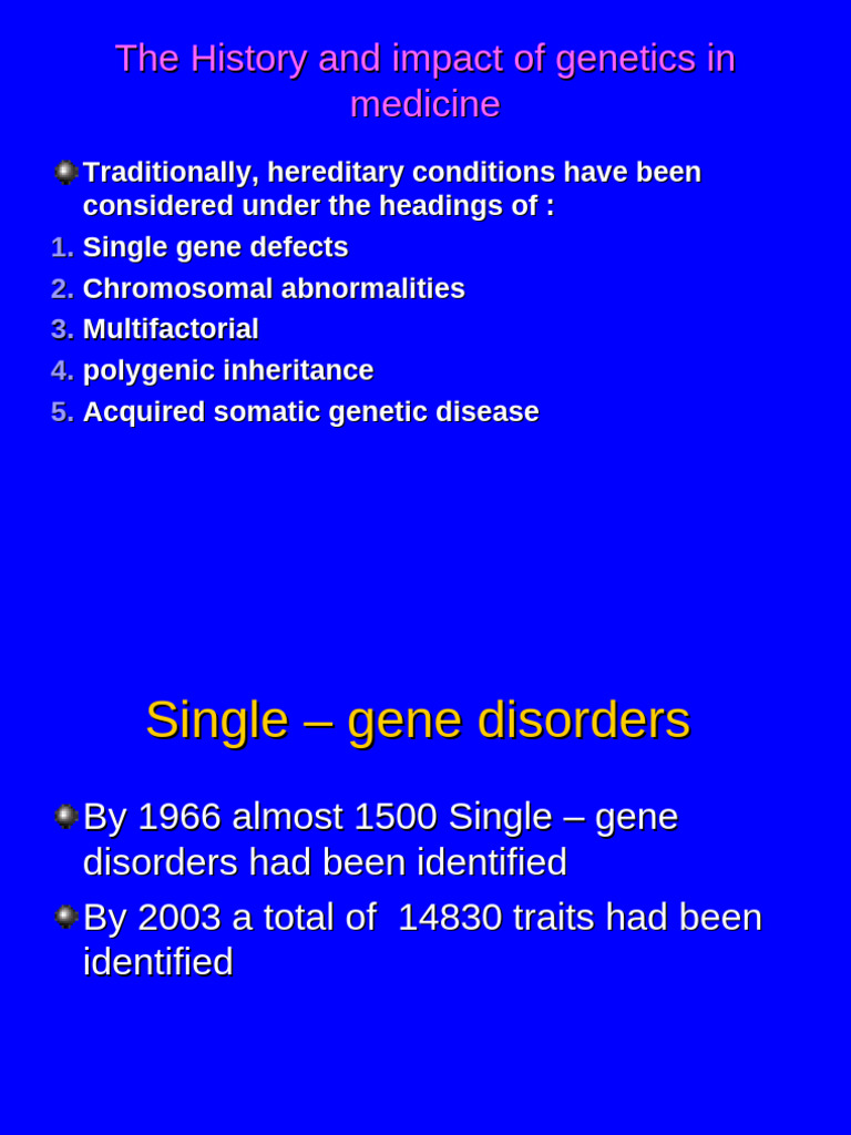 The History and Impact of Genetics in Medicine | PDF