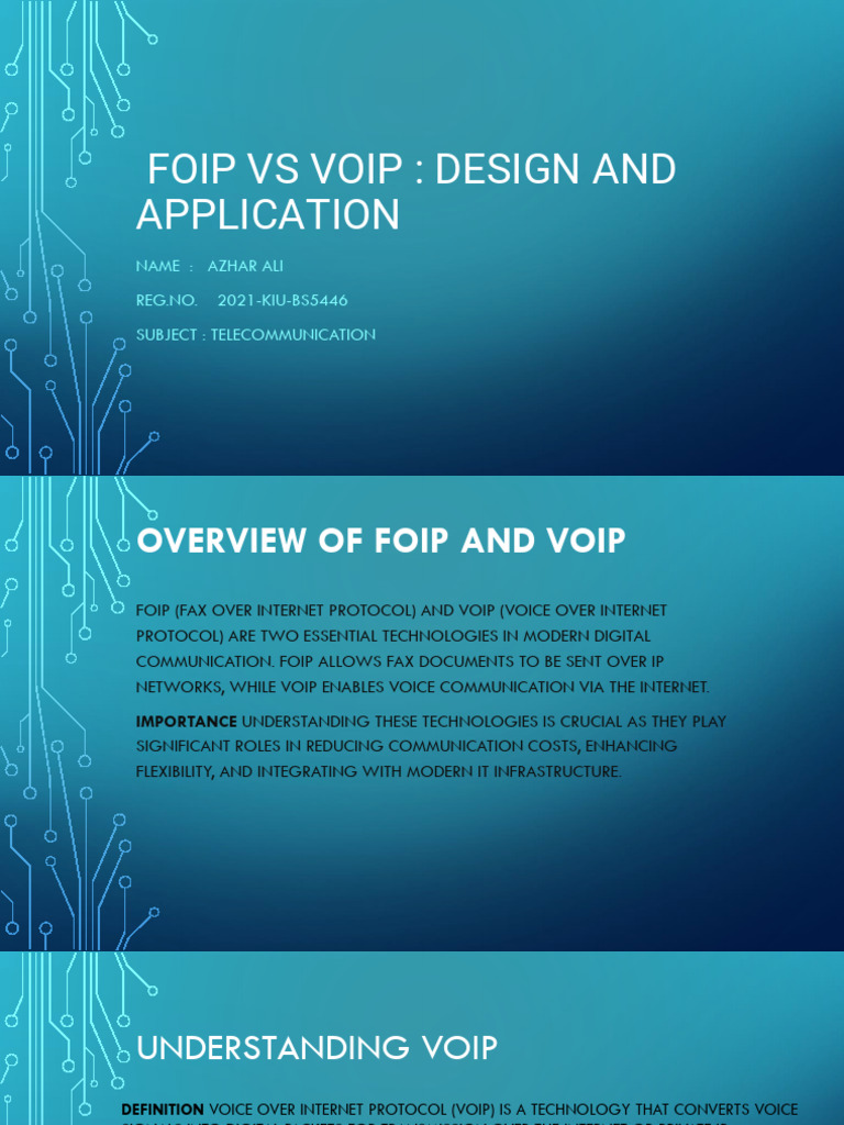 FOIP vs VOIP: Key Differences Explained | PDF | Voice Over Ip | Computer Network