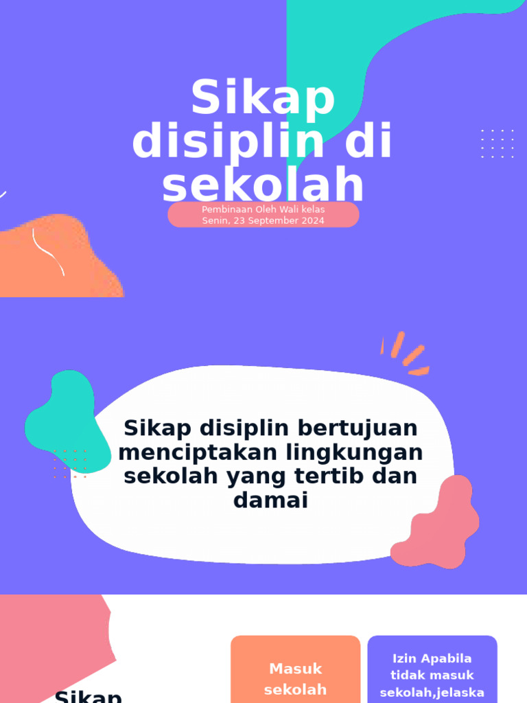 Sikap Disiplin Di Sekolah | PDF