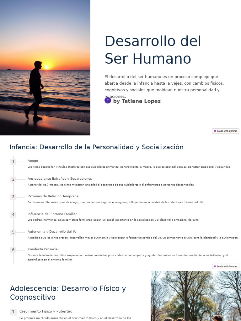 Desarrollo Del Ser Humano | PDF