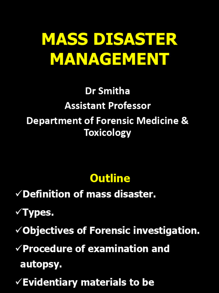 Mass Disaster Management | PDF