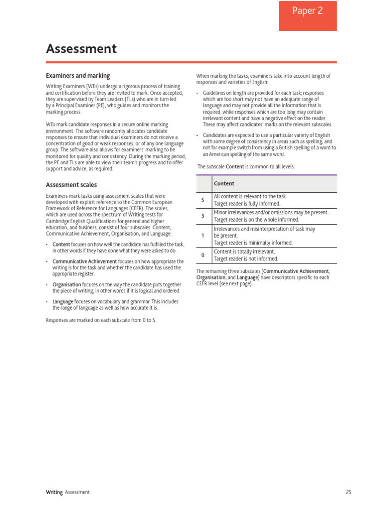 Writing Assessment | PDF