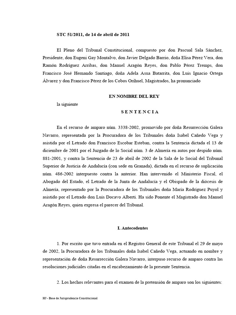 STC 51-2012, Prof. Religion | PDF