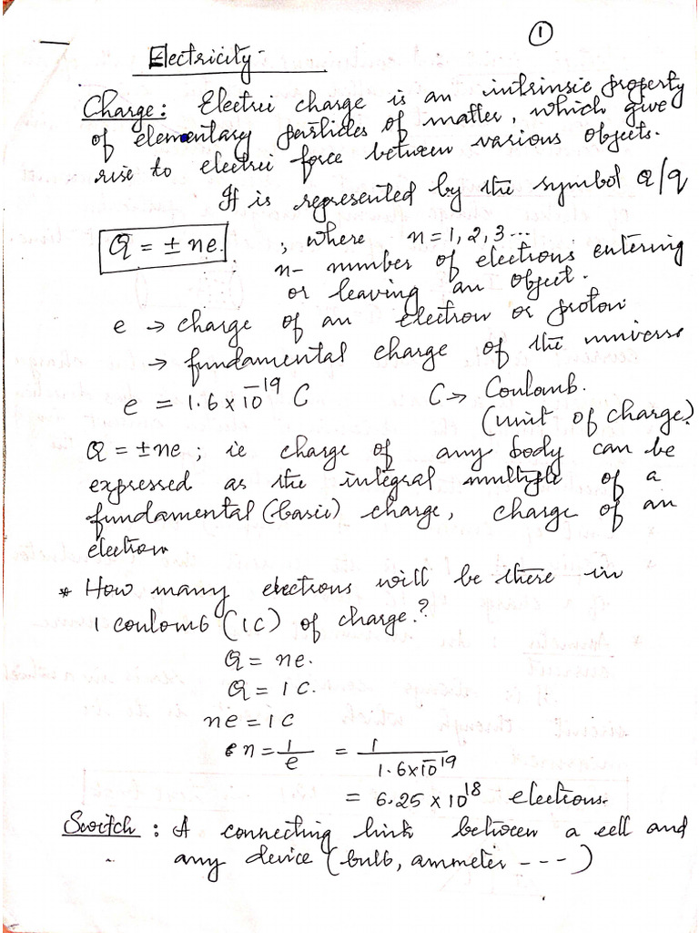 Electricity std10 | PDF