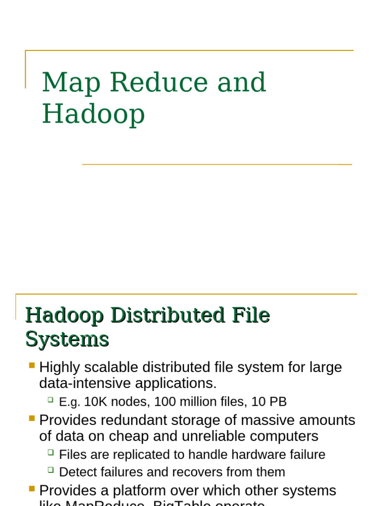 Map Reduce and Hadoop | PDF
