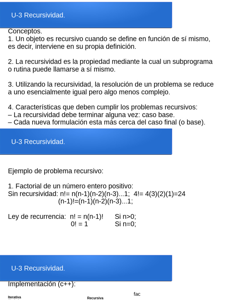 Recursividad Programacion | PDF | Recursividad | Métodos y materiales de enseñanza