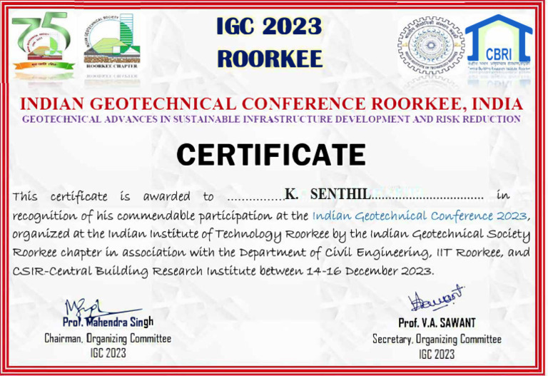 C68 Igc Certificate-11 2023 | PDF