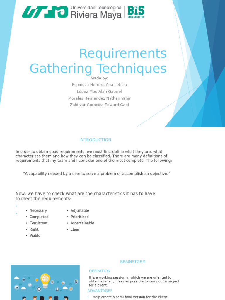 Requirements Gathering Techniques | PDF