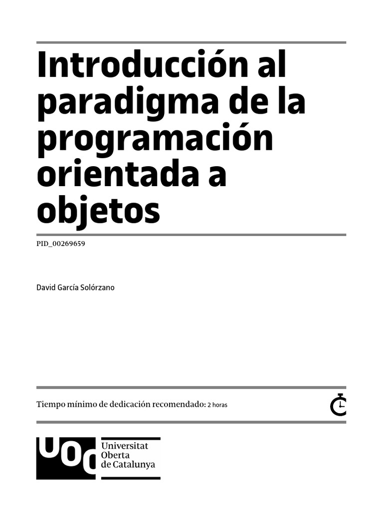 Introduccion Al Paradigma POO | PDF