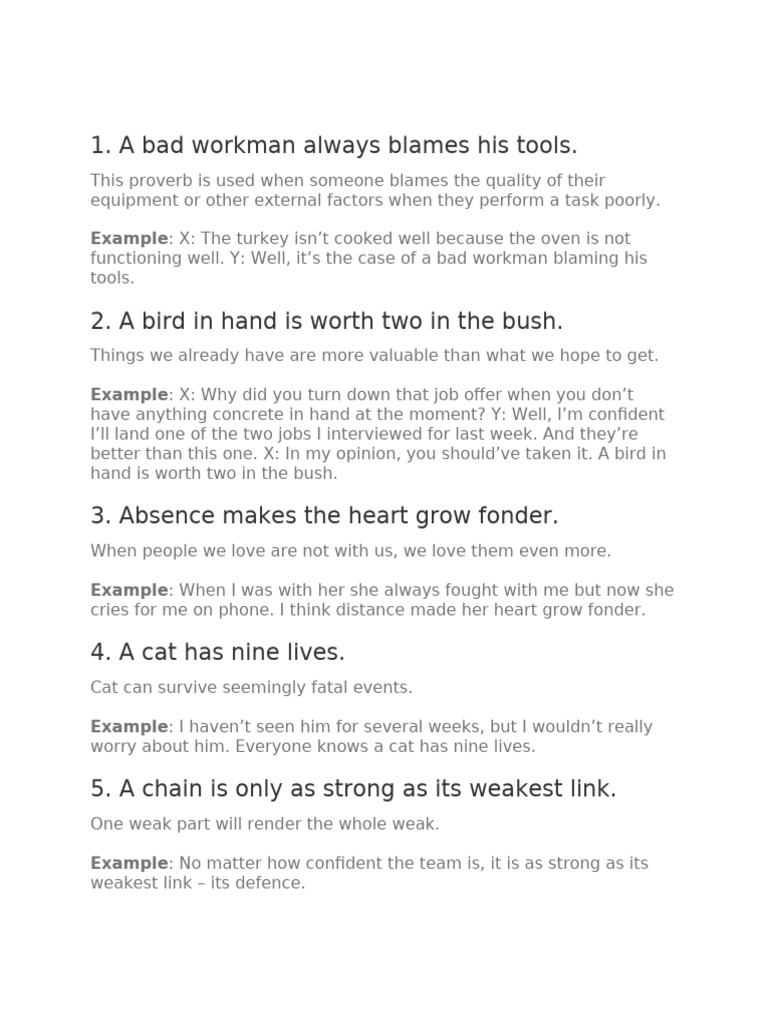 Proverbs IN ENGLISH | PDF | Laughter | Proverb