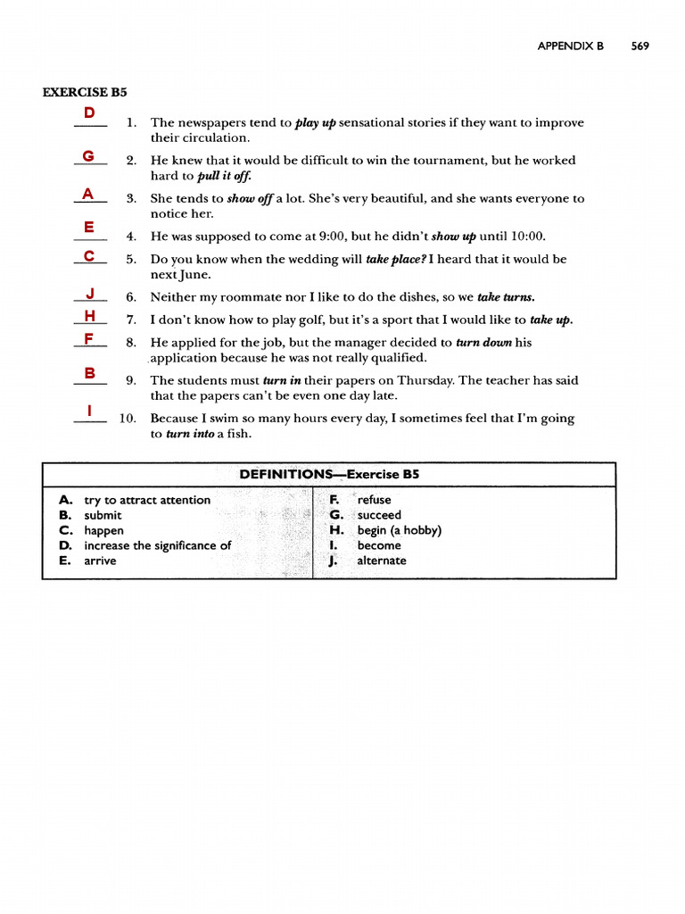 Appendix B_Two- and Three-Part Words & Idioms_with answer key-4 | PDF
