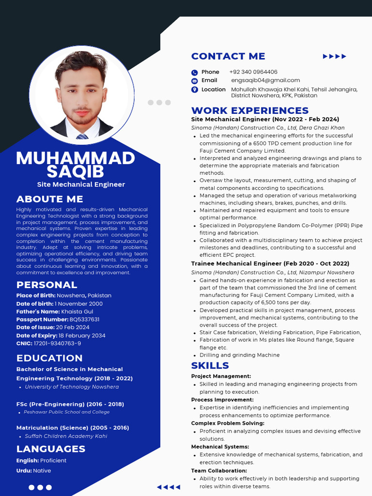 Muhammad Saqib (CV) | PDF