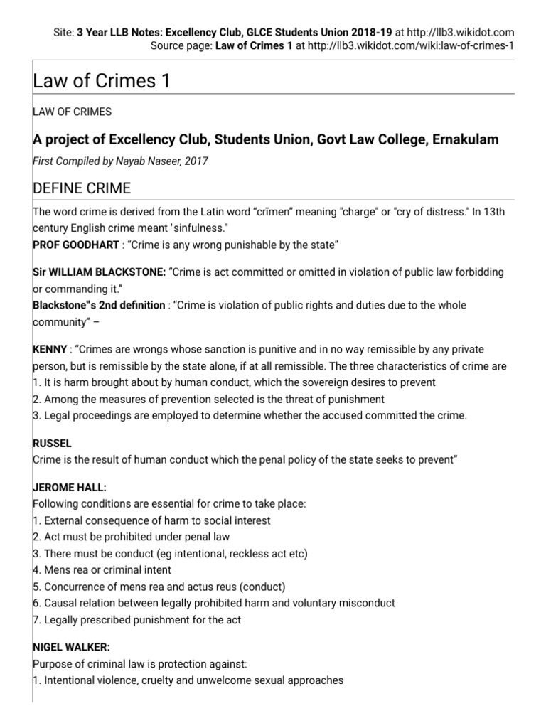 3 Year LLB Notes - Excellency Club, GLCE Students Union 2018-19 - Law ...