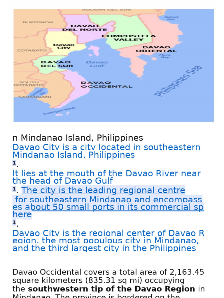 Map of Davao Region | PDF