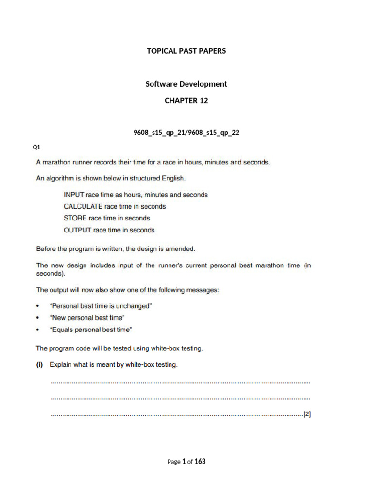 Chap 12 Topical Past Papers | PDF | Business | Computers