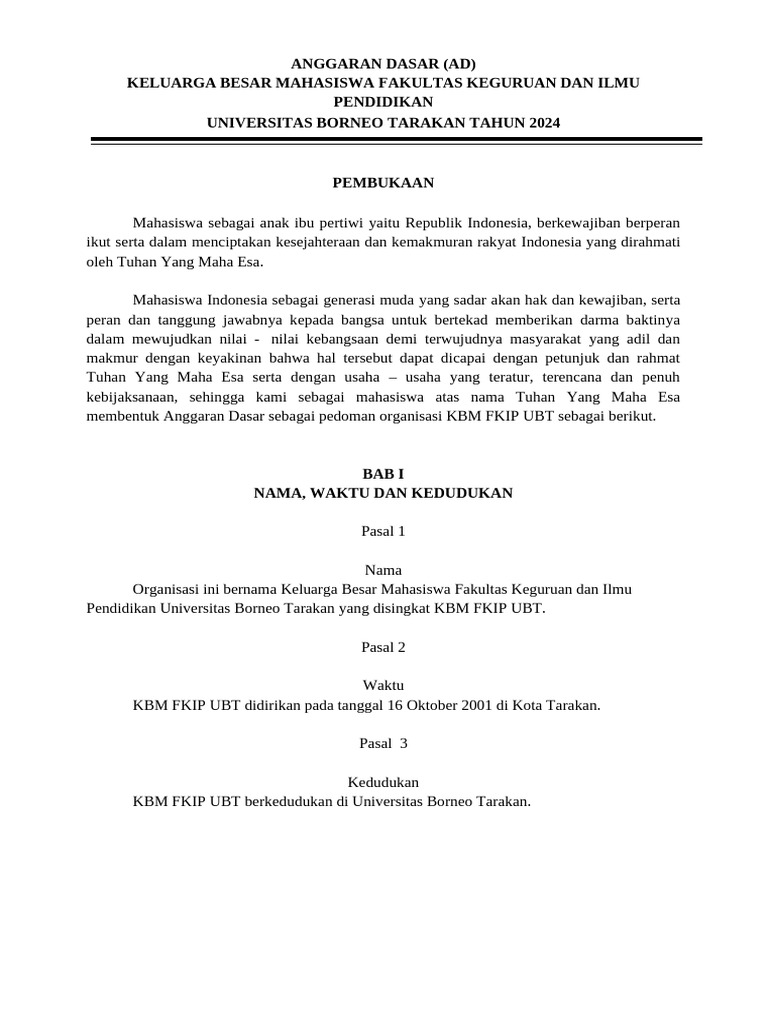 Adart KBM Fkip Ubt 2024. | PDF