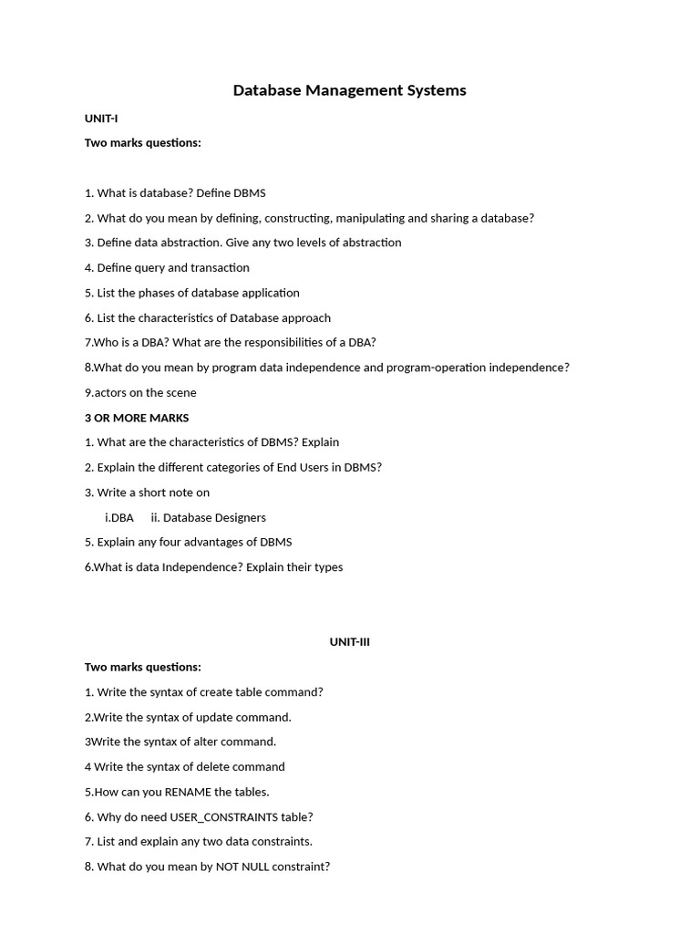 DBMS Assignment1 | PDF