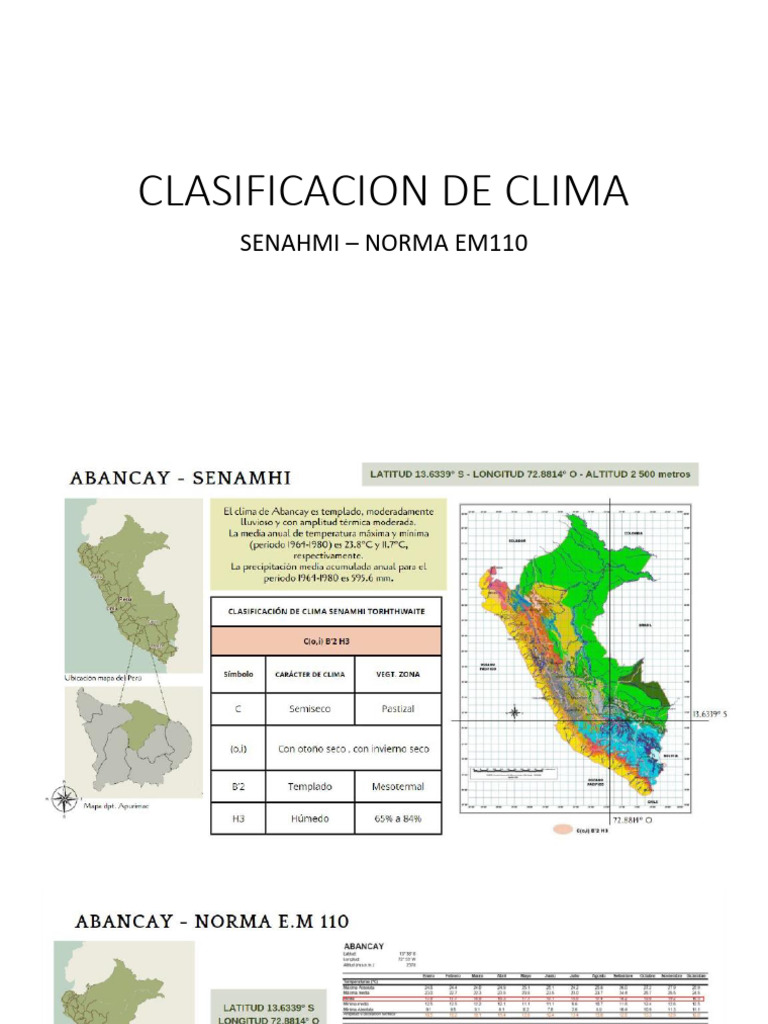 Ejemplo de Clasificacion de Clima | PDF