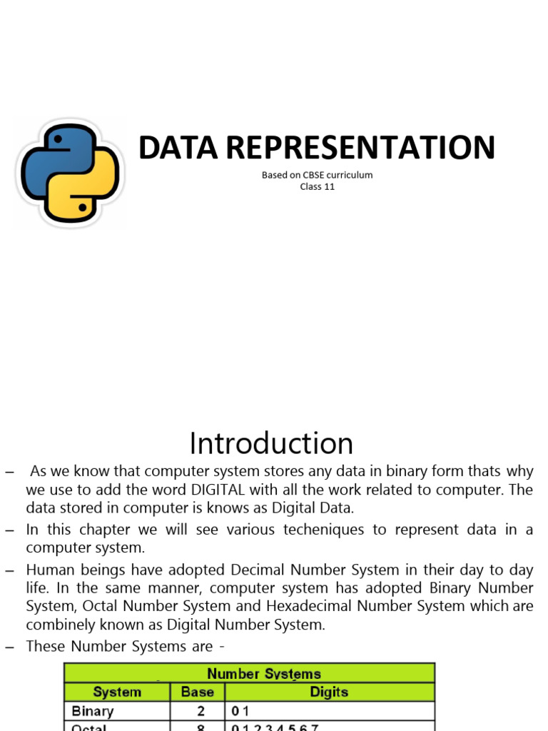 Data-Representation | PDF Data-Representation | PDF