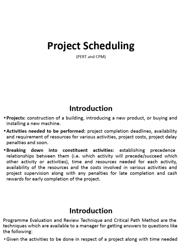 Project Scheduling | PDF | Applied Mathematics | Business
