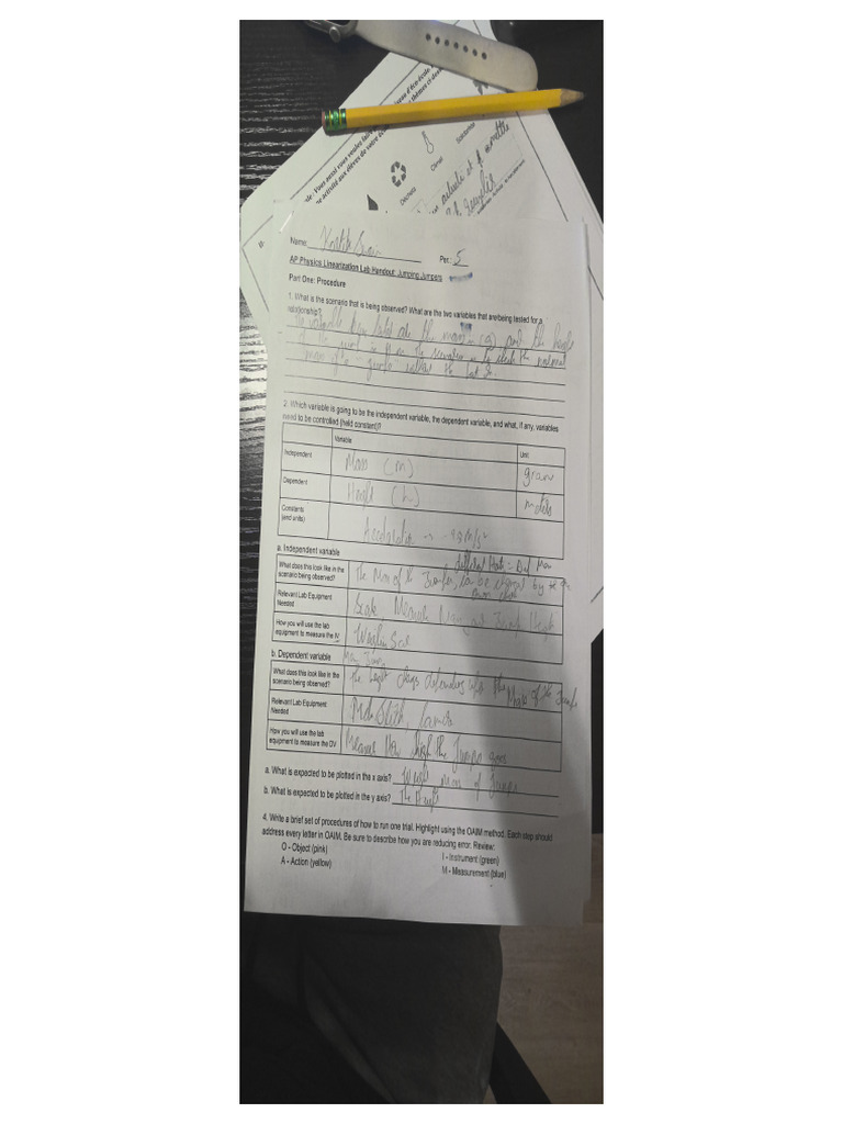 AP Physics Jumper Linearization Lab | PDF