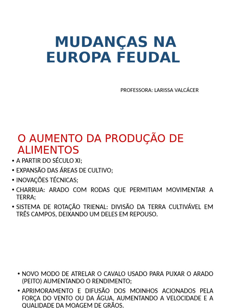 Mudanã - As Na Europa Feudal | PDF