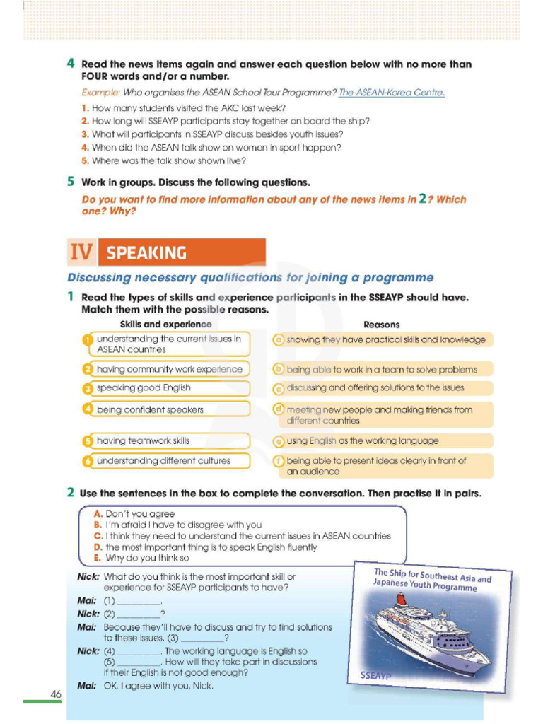 Speaking Unit 4 | PDF