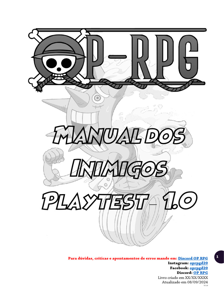 OP RPG - Manual Dos Inimigos - Playtest | PDF