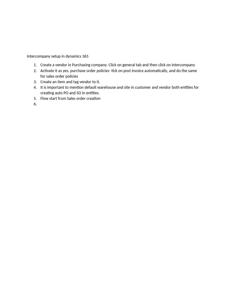 Intercompany Setup in Dynamics 365 | PDF Intercompany Setup in Dynamics 365 | PDF