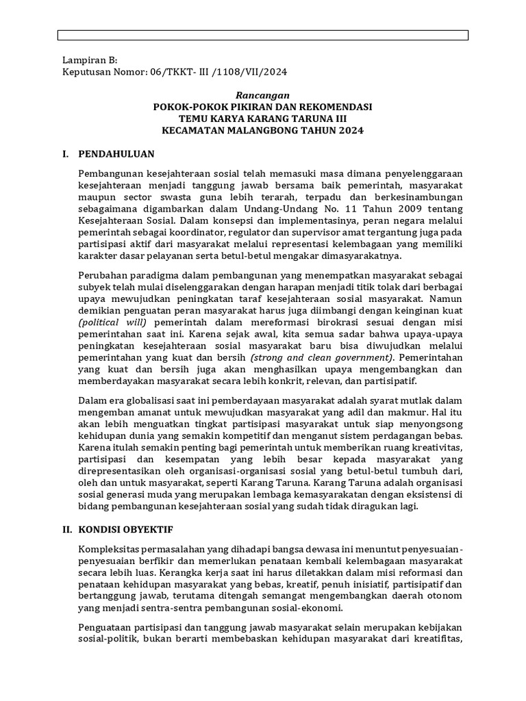 16. Pokirek TKKT III Malangbong | PDF