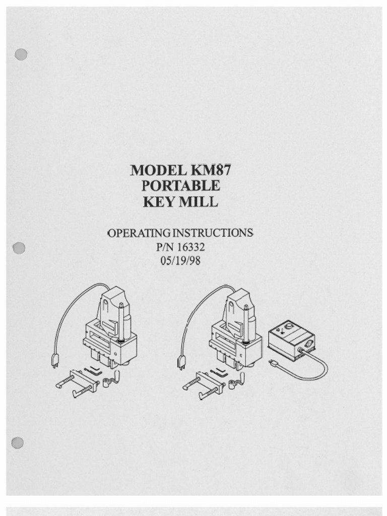 Manual de Partes, Servicio, Operacion y Diagramas - KM87 | PDF