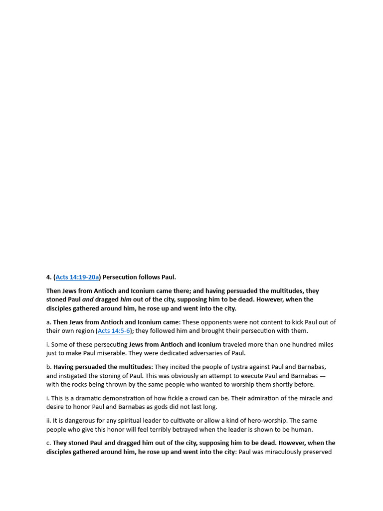 Acts 14 19 - 28 | PDF