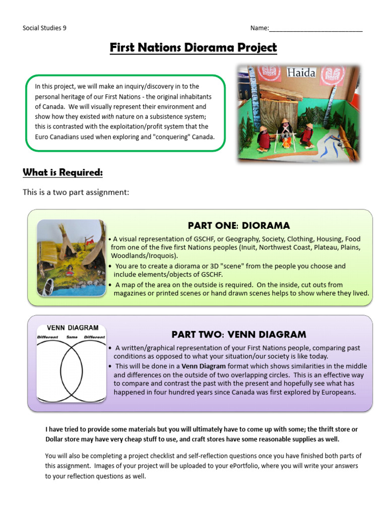 Diorama Project Package-1 | PDF