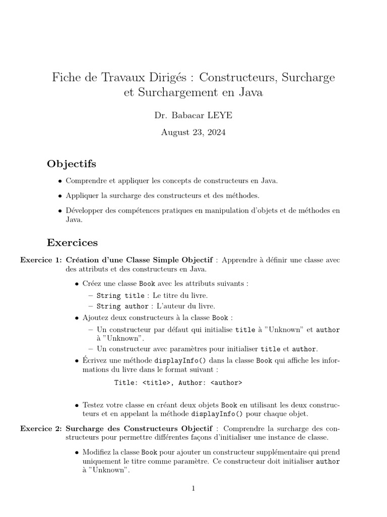 Travaux Dirigés 3 | PDF