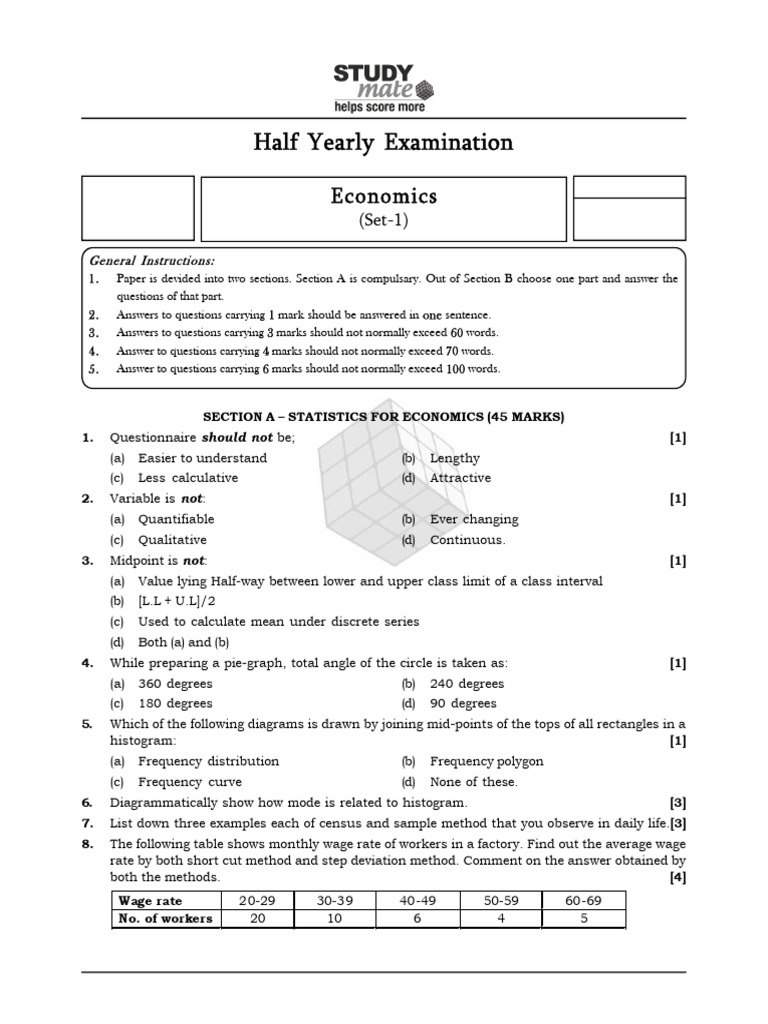 8 Eco 11th Half Yearly August Set 1 | PDF