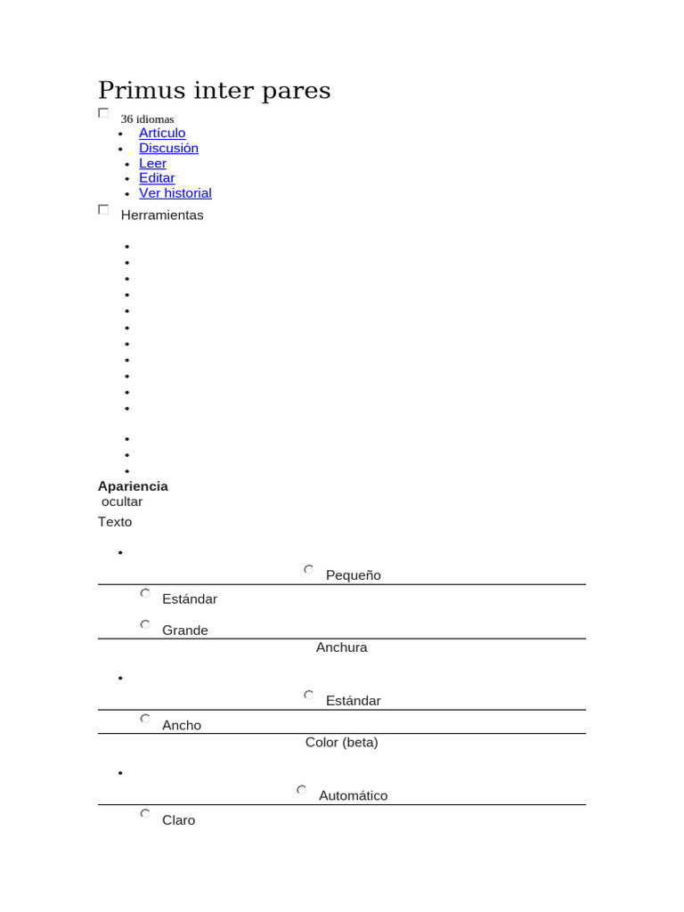 Primus inter pares | PDF