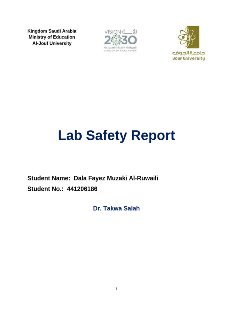 Lab Safety Report 2 | PDF