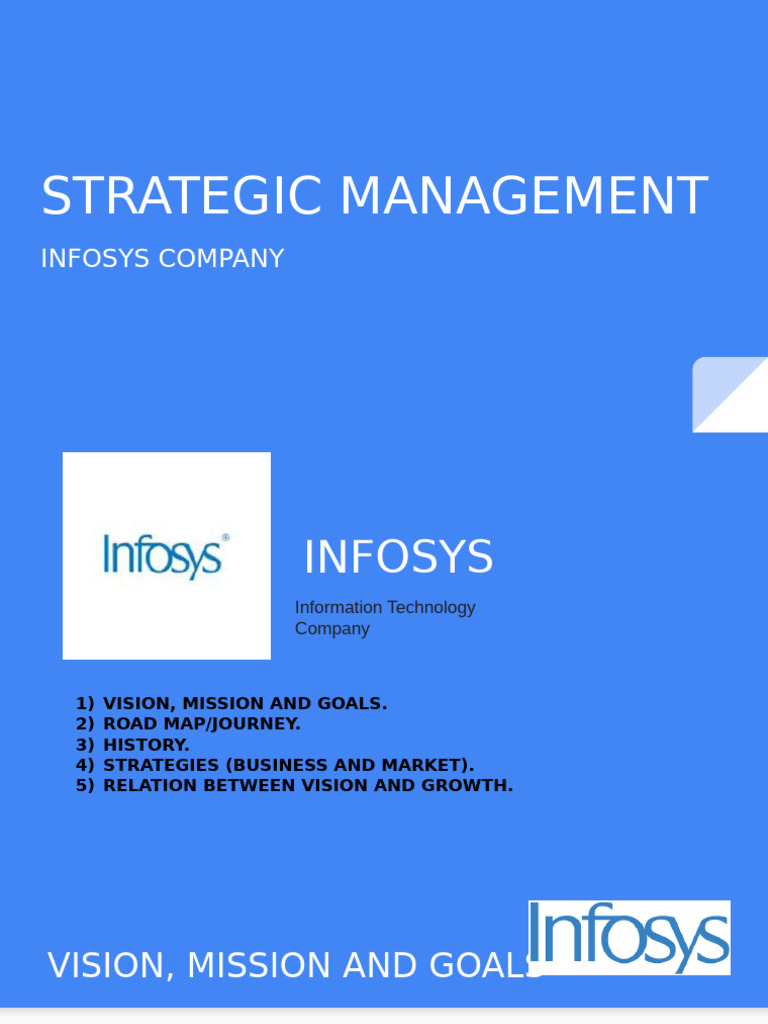 Infosys Vision and Mission Overview | PDF | Business | Computers