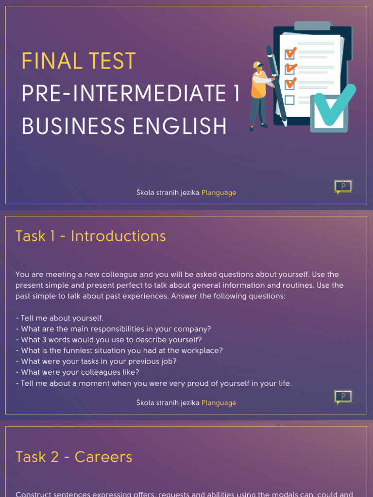 Business English Pre-Intermediate 1 A2-1 New | PDF