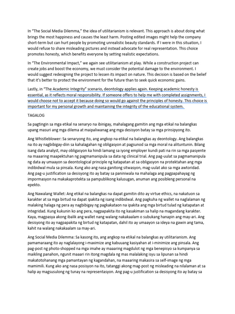 ACTIVITY NOTE ETHICS | PDF