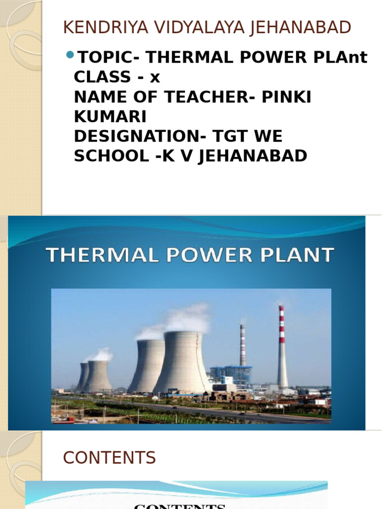 Thermal Power Plant Class X | PDF