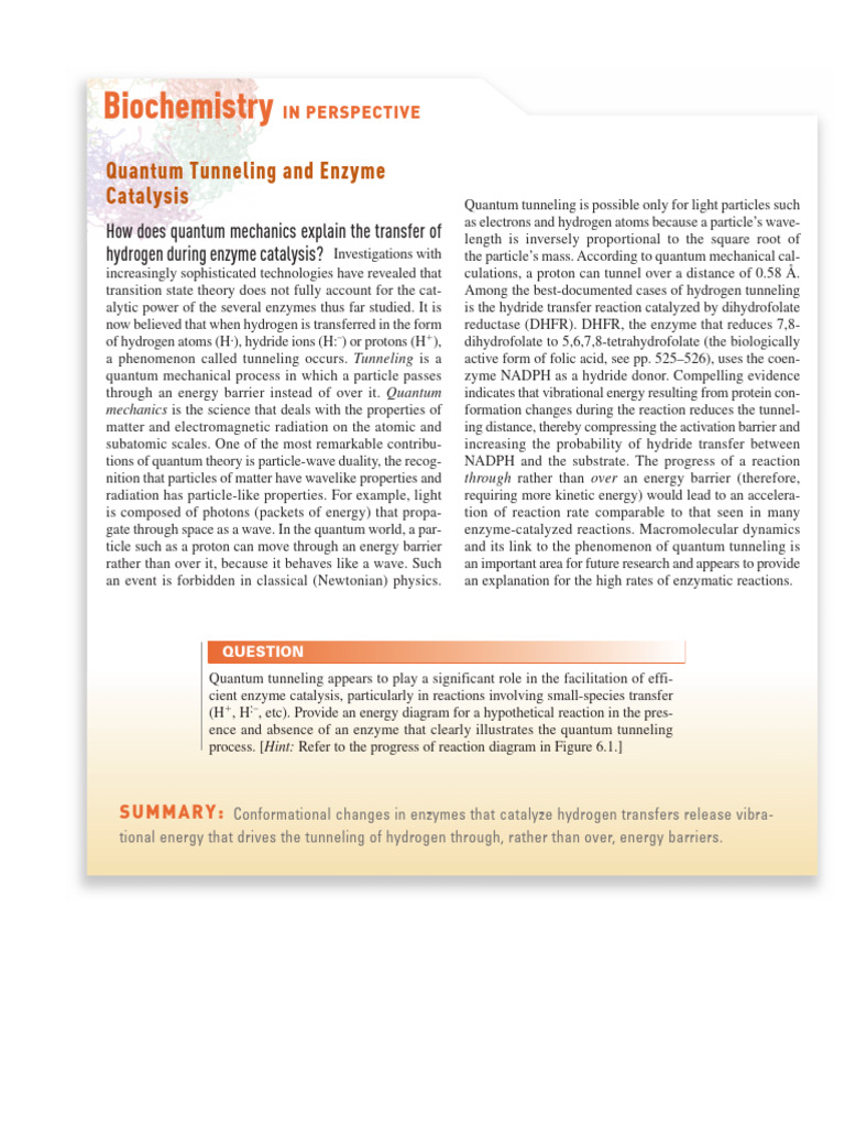 Quantum Tunneling and Catalysis | PDF