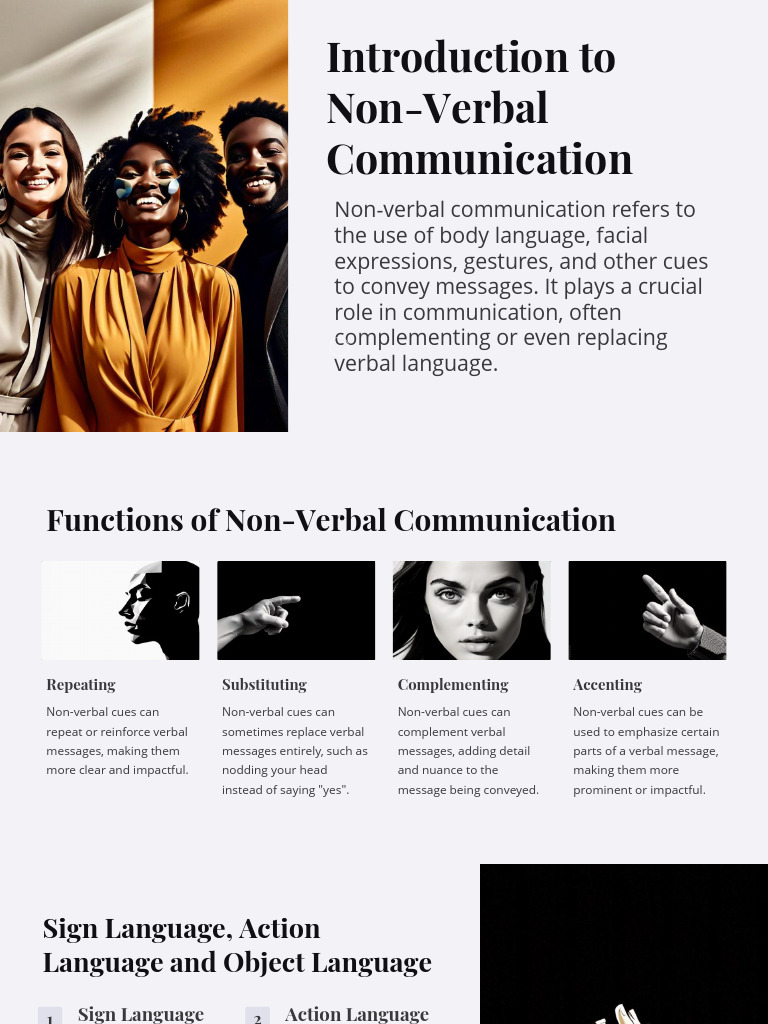 Introduction To Non-Verbal Communication | PDF