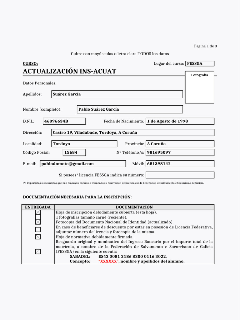 Formulario General | PDF