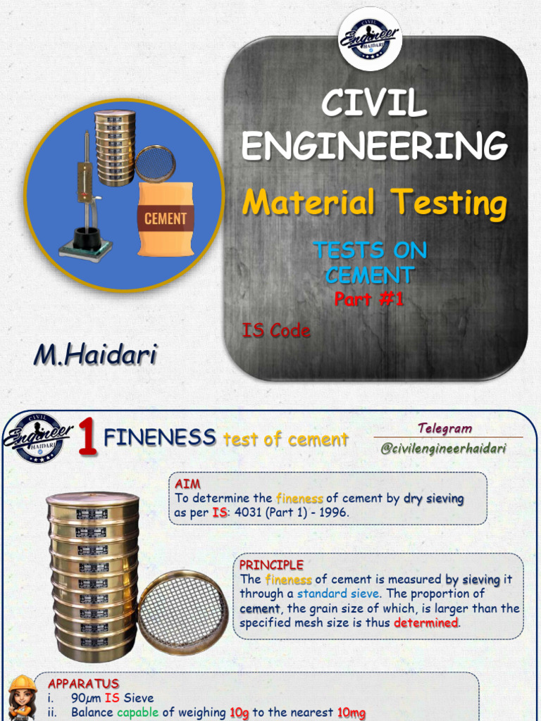 Tests On Cement # 1 | PDF