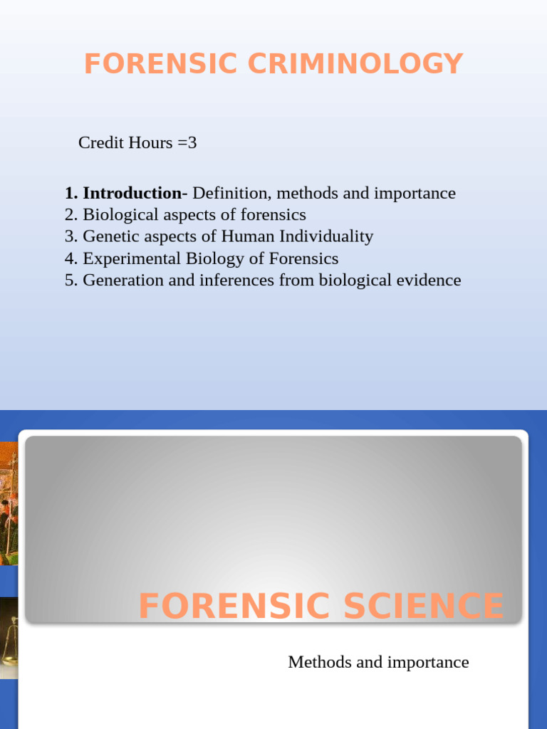 Introduction To Forensic Science-2 | PDF
