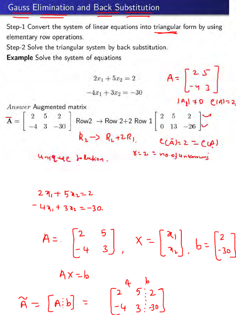 Elimination Using Matrices | PDF