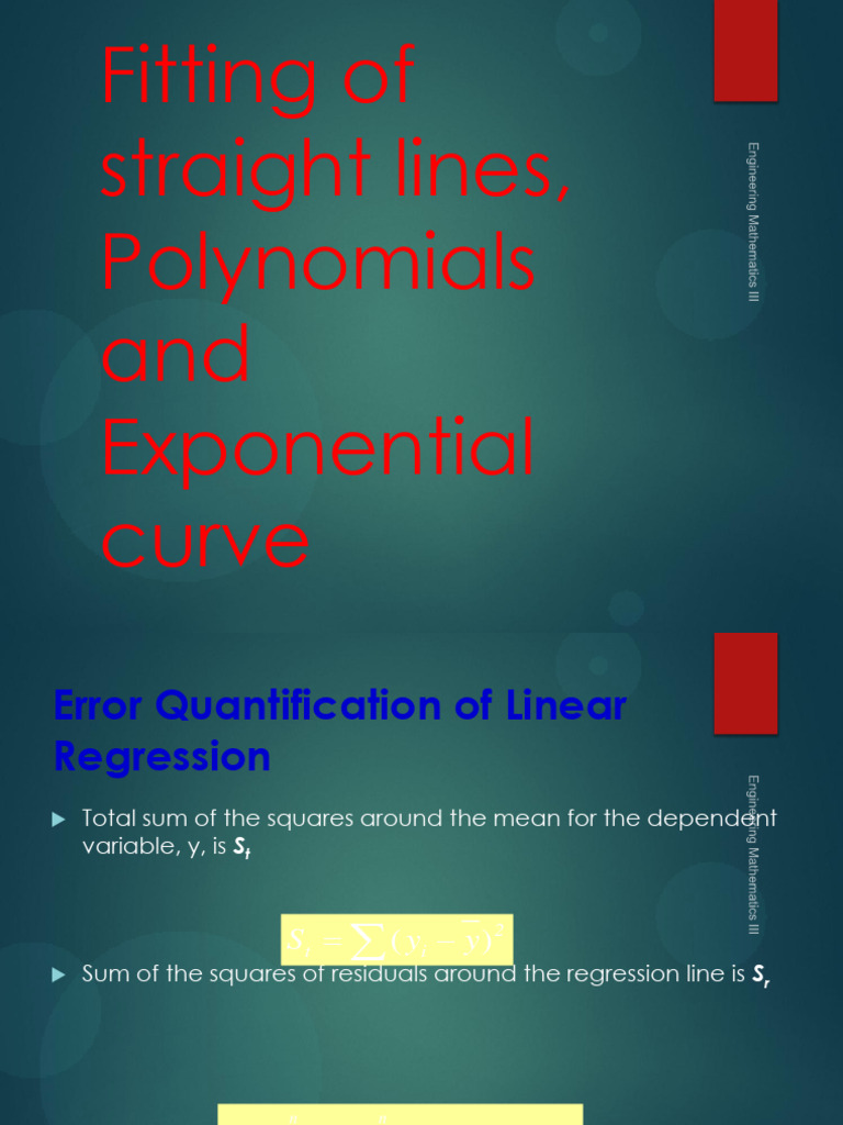 Fitting Straight Lines Polynomials Exponential | PDF