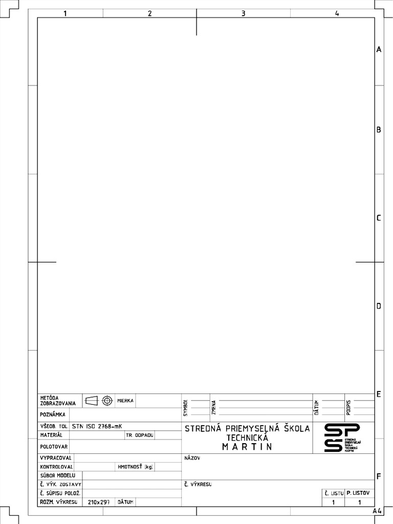 Výkres A4 Word | PDF