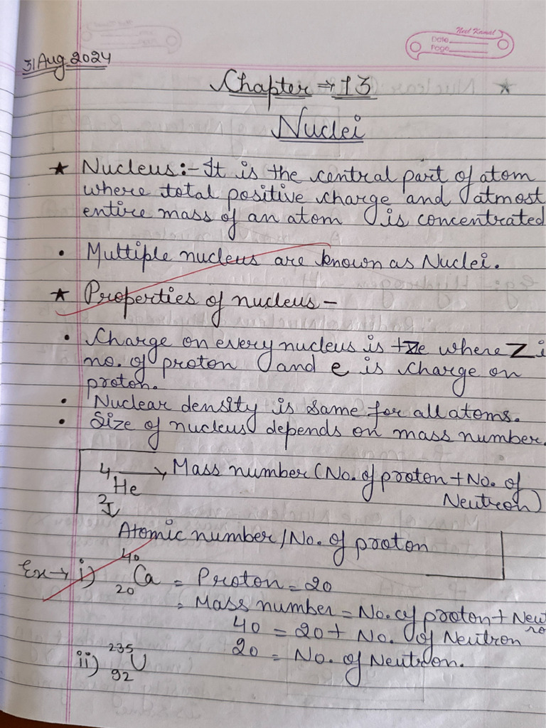 Nuclei Class 12 | PDF